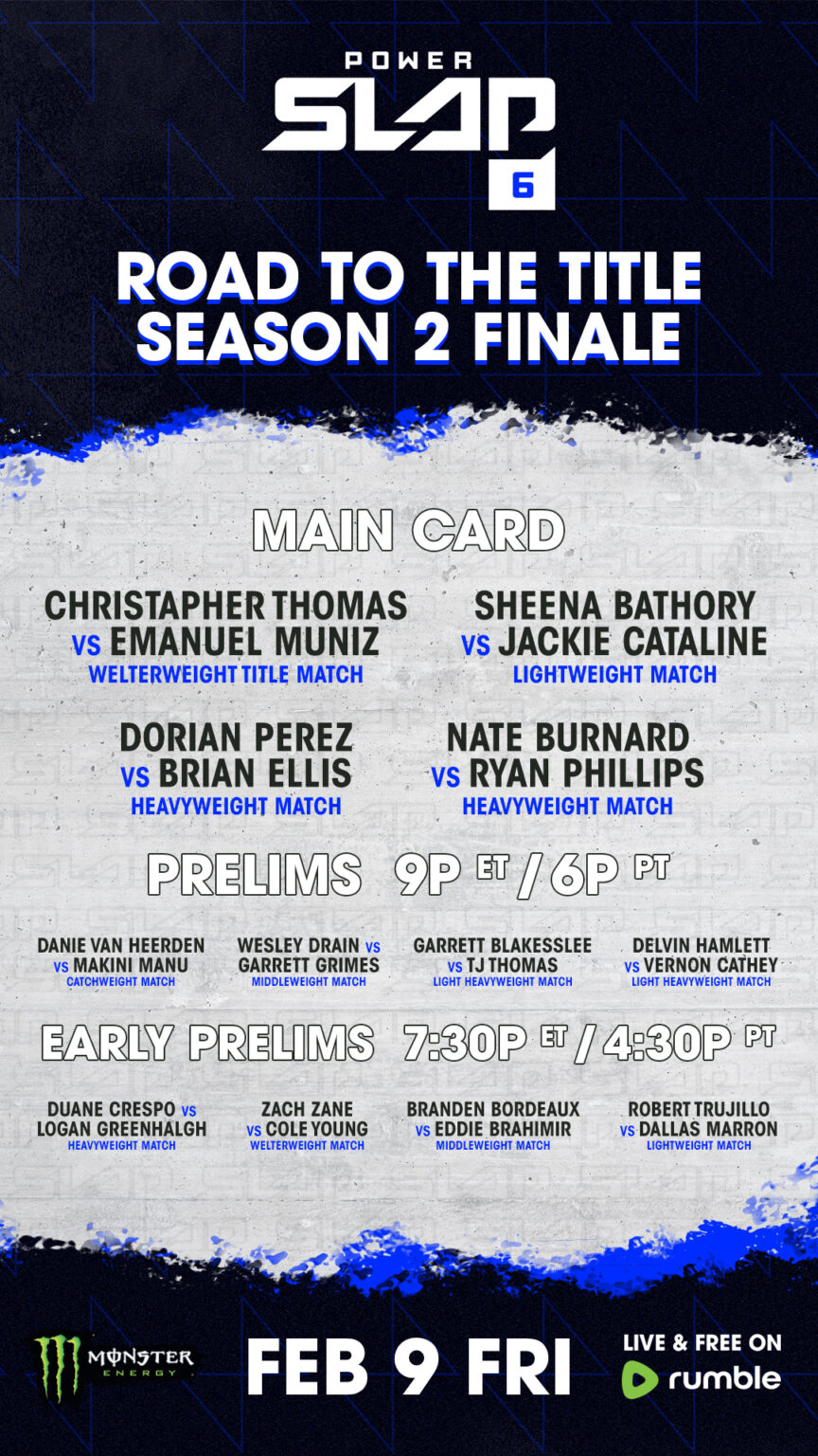 Full Power Slap 6 Fight Card - Power Slap