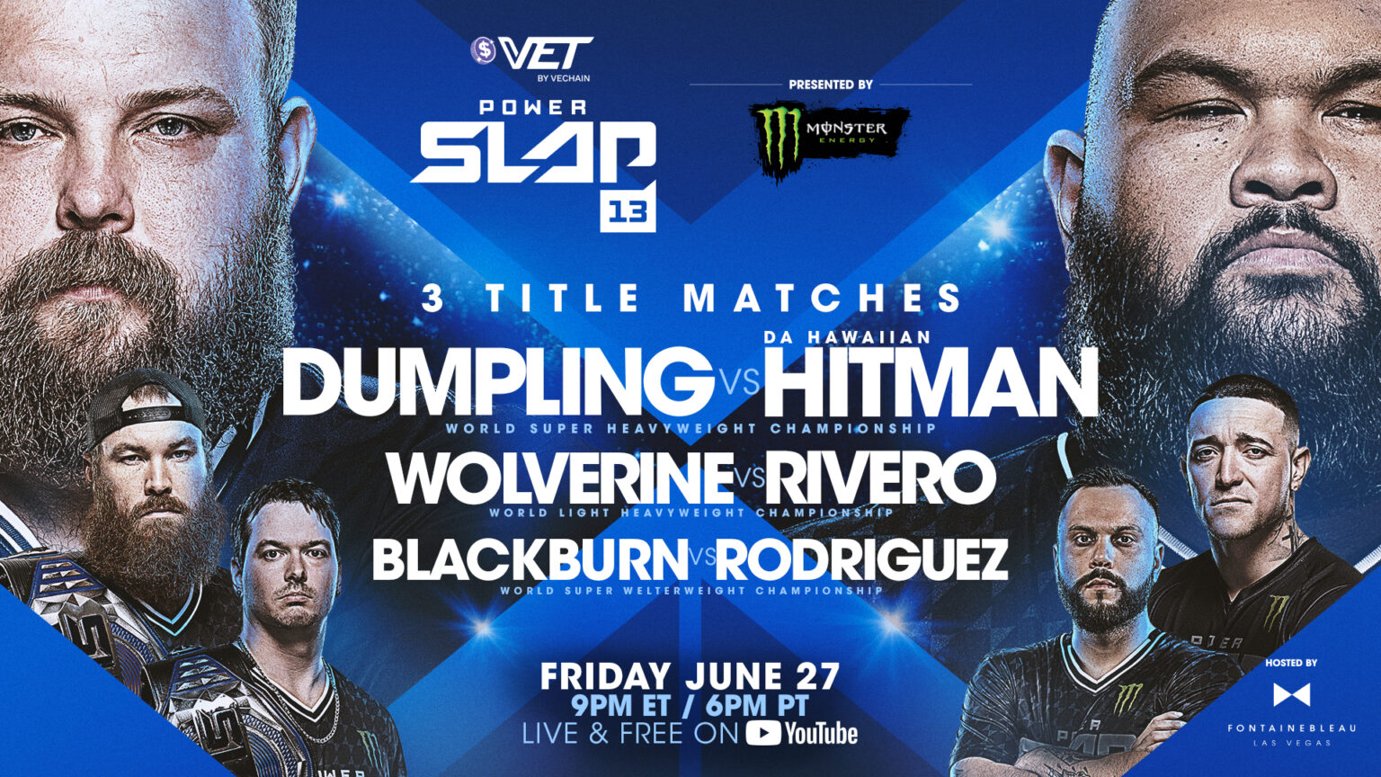 Vechain Power Slap 13: Dumpling Vs. Da Hawaiian Hitman Official Weigh ...